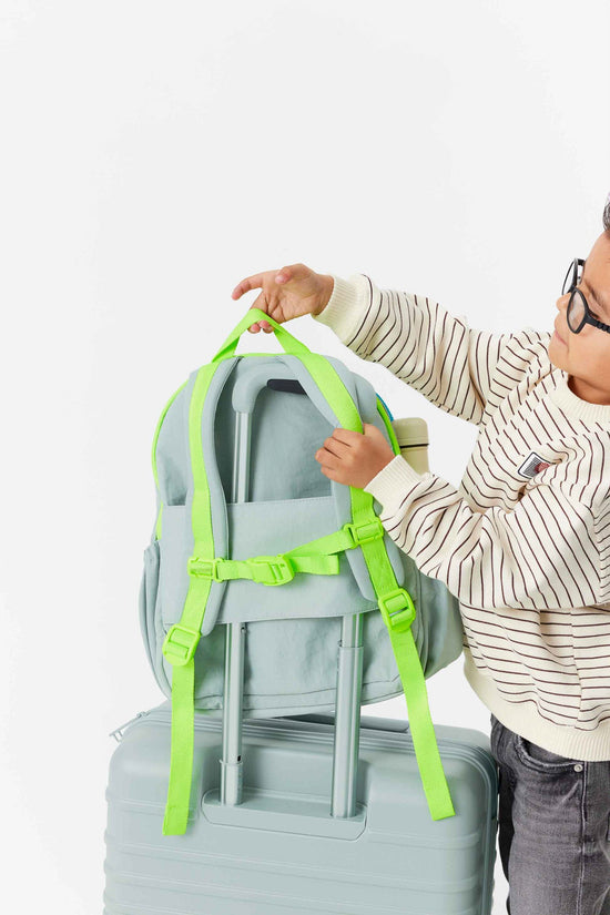 BÉIS 'The Kids Backpack' in Slate - Best Travel Backpack For Kids in Blue