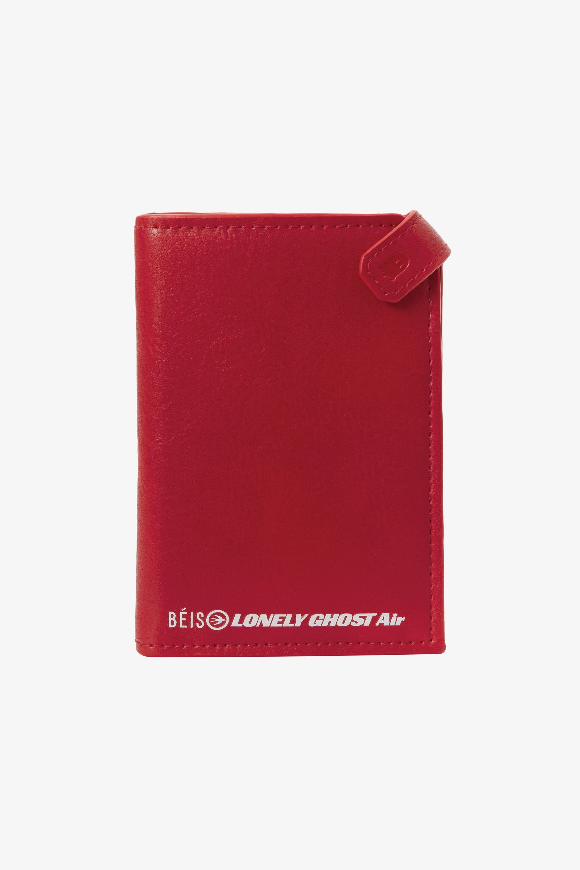 BÉIS x Lonely Ghost 'The Passport & Luggage Tag Set' in Text Me Red