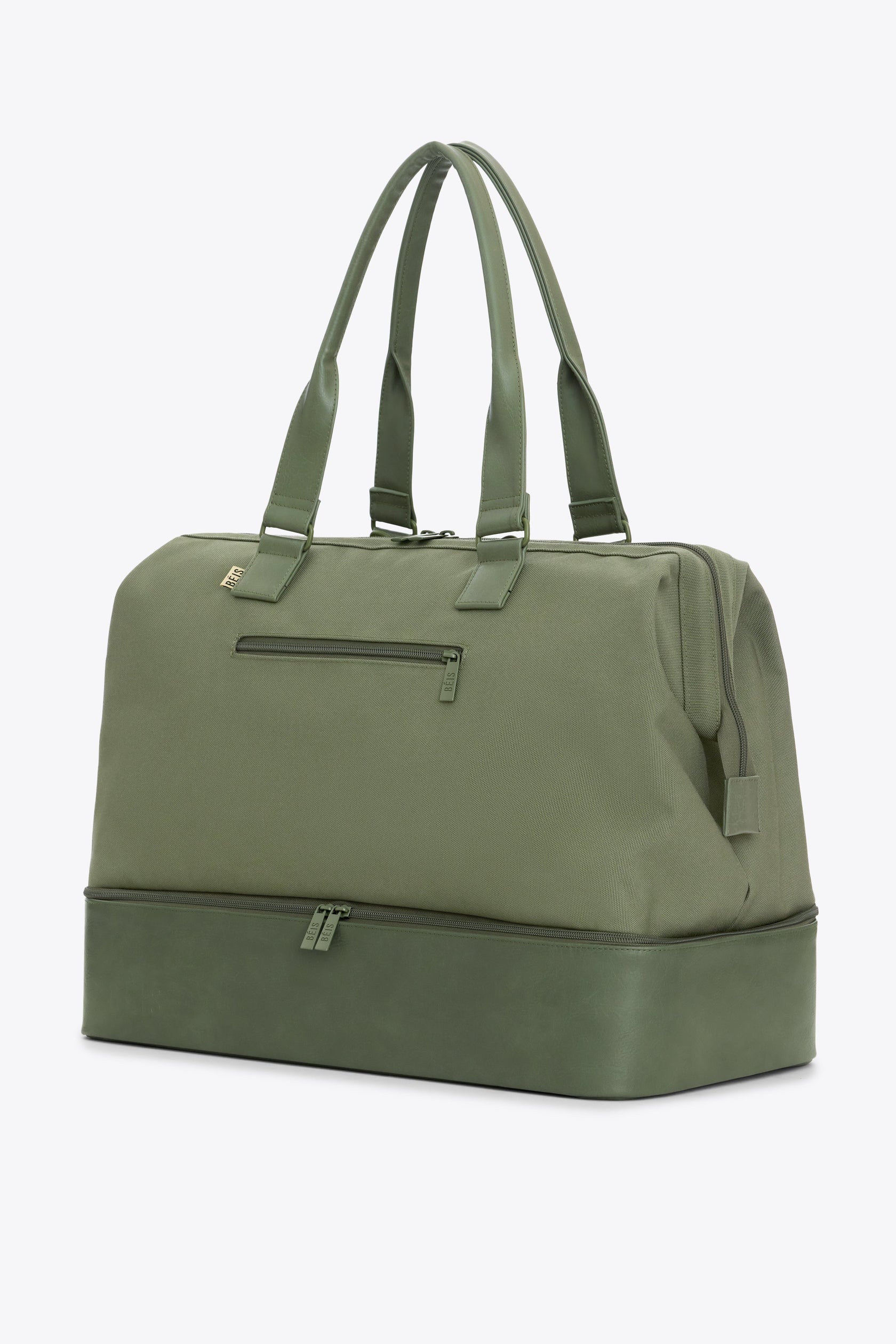 BÉIS 'The Mini Weekender' in Olive - Small Olive Green Duffle & Weekend ...
