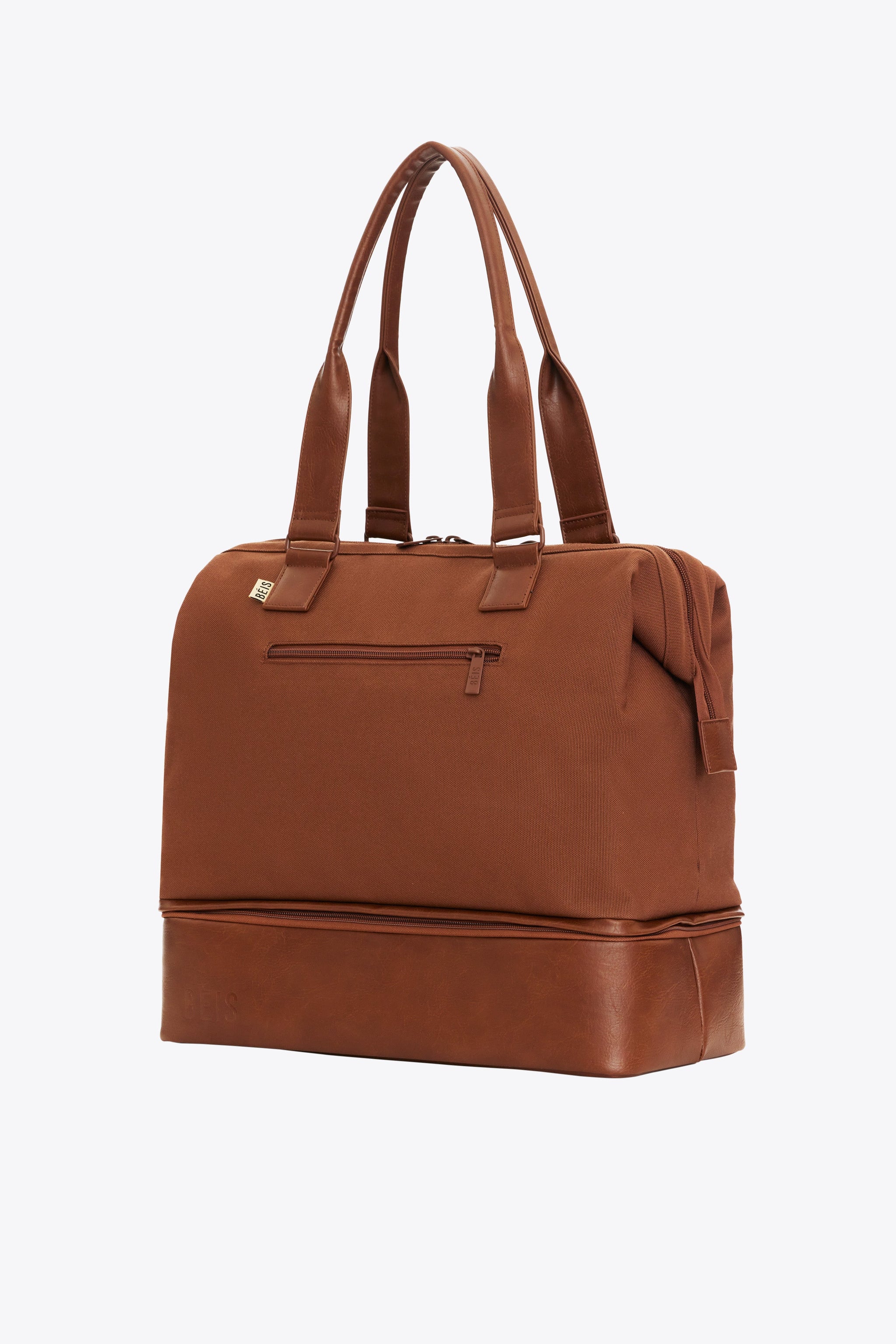 BÉIS 'The Convertible Mini Weekender' in Maple - Small Overnight Bag ...
