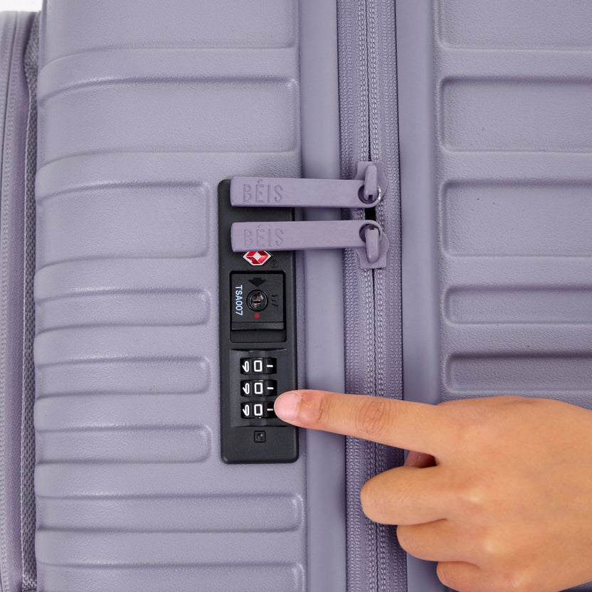 BÉIS 'The Mini Roller' in Lavender - Small Kids Carry-On Rolling ...