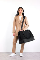 BÉIS 'The Convertible Mini Weekender' in Black - Small Black Weekender ...