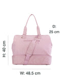 BÉIS 'The Mini Weekender in Atlas Pink - Pink Small Weekend Bag ...