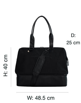 BÉIS 'The Convertible Mini Weekender' in Black - Small Black Weekender ...