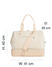 BÉIS 'The Convertible Weekender in Beige - Beige Weekender Bag ...