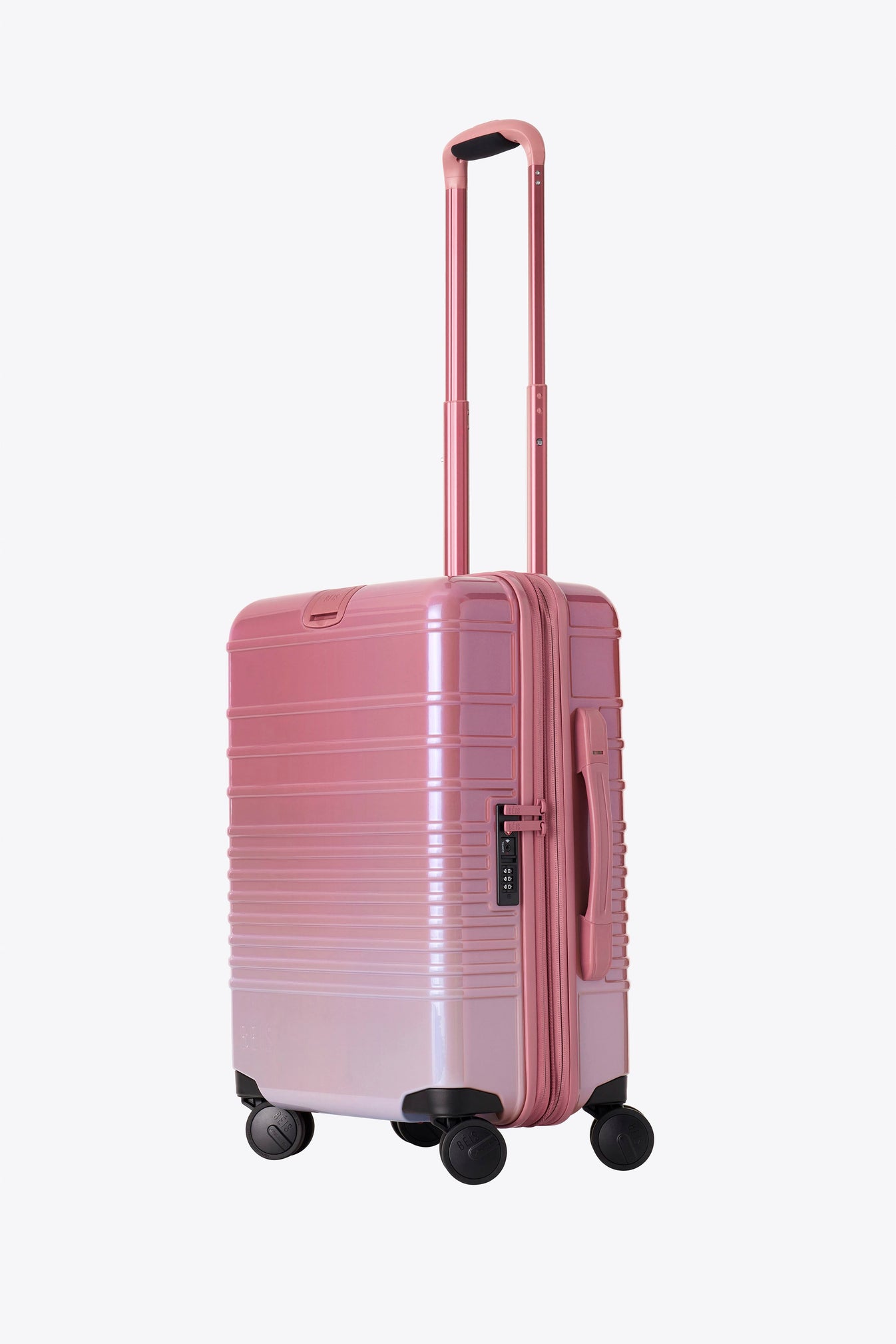 BÉIS 'The Carry-On Roller' in Wicked Pink - Iridescent Ombre Pink Carry ...