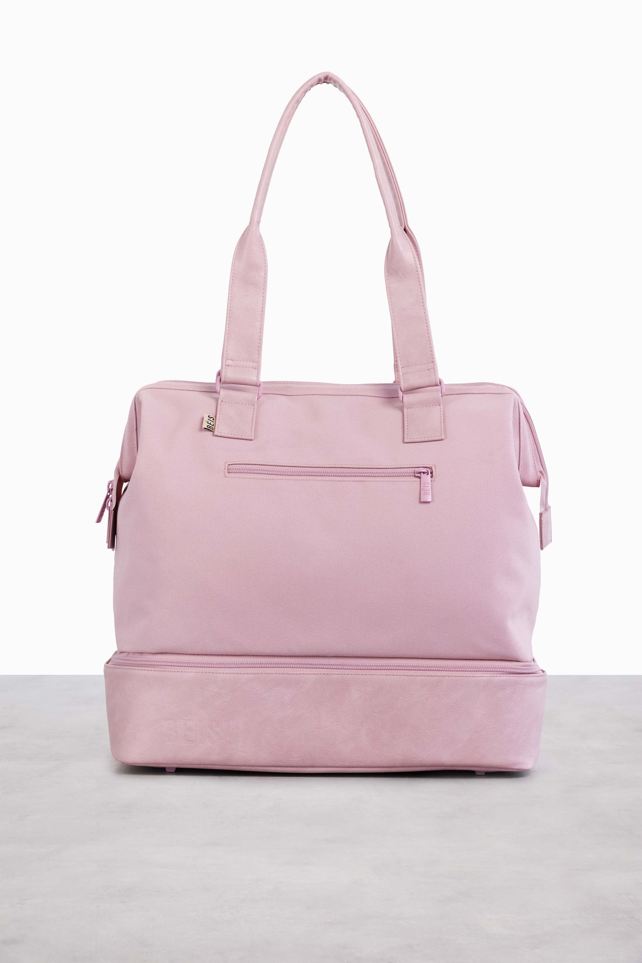 BÉIS 'The Mini Weekender in Atlas Pink - Pink Small Weekend Bag ...
