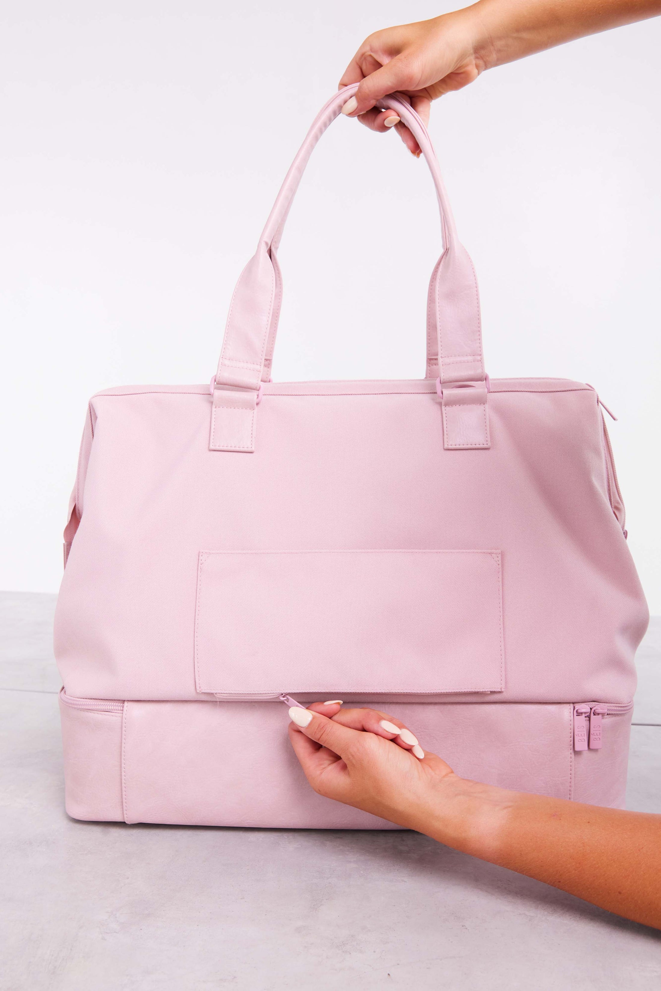 BÉIS 'The Weekender' in Atlas Pink - Pink Weekender Bag | BÉIS Travel UK