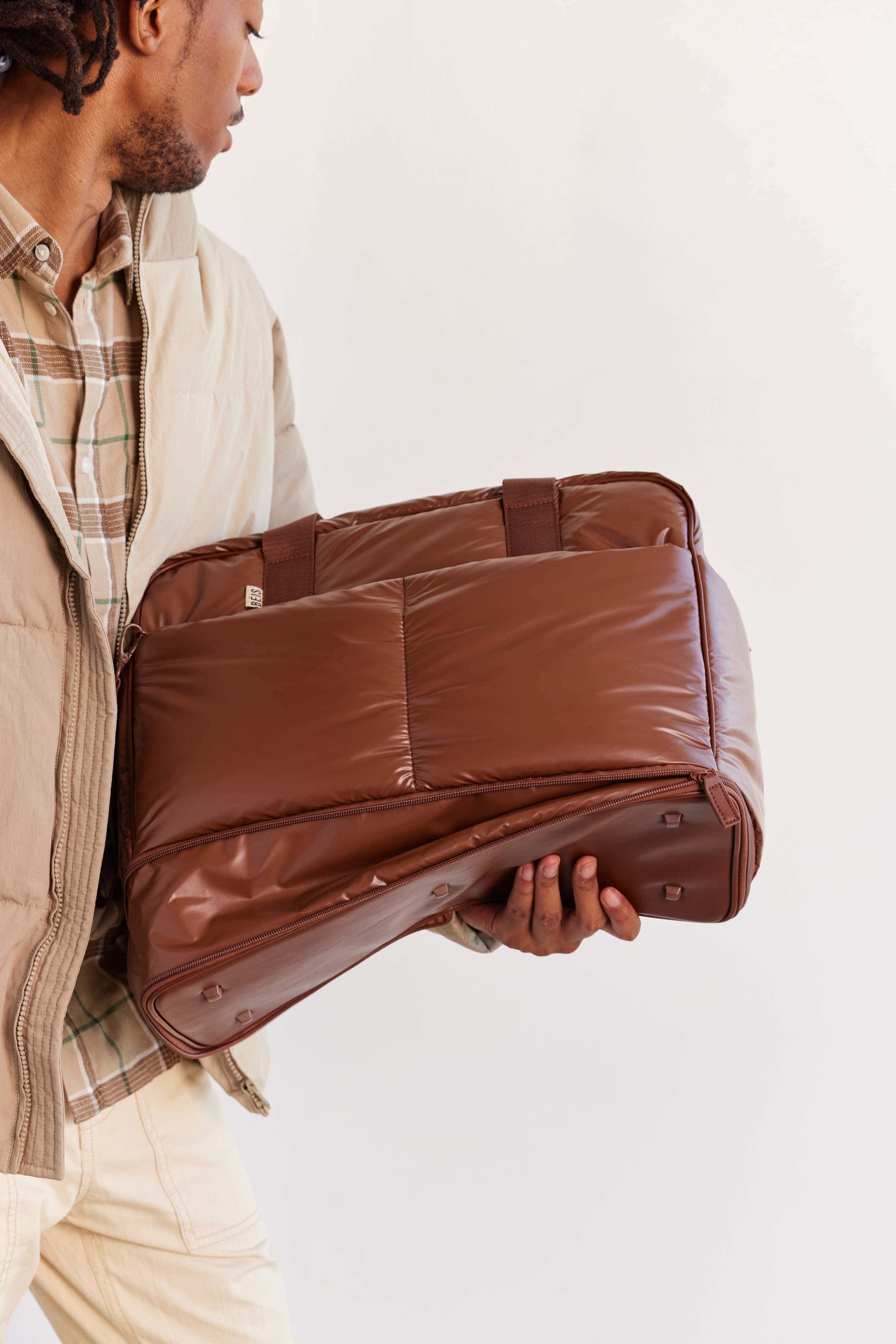 BÉIS 'The Expandable Duffle Bag' in Maple | BÉIS Travel UK
