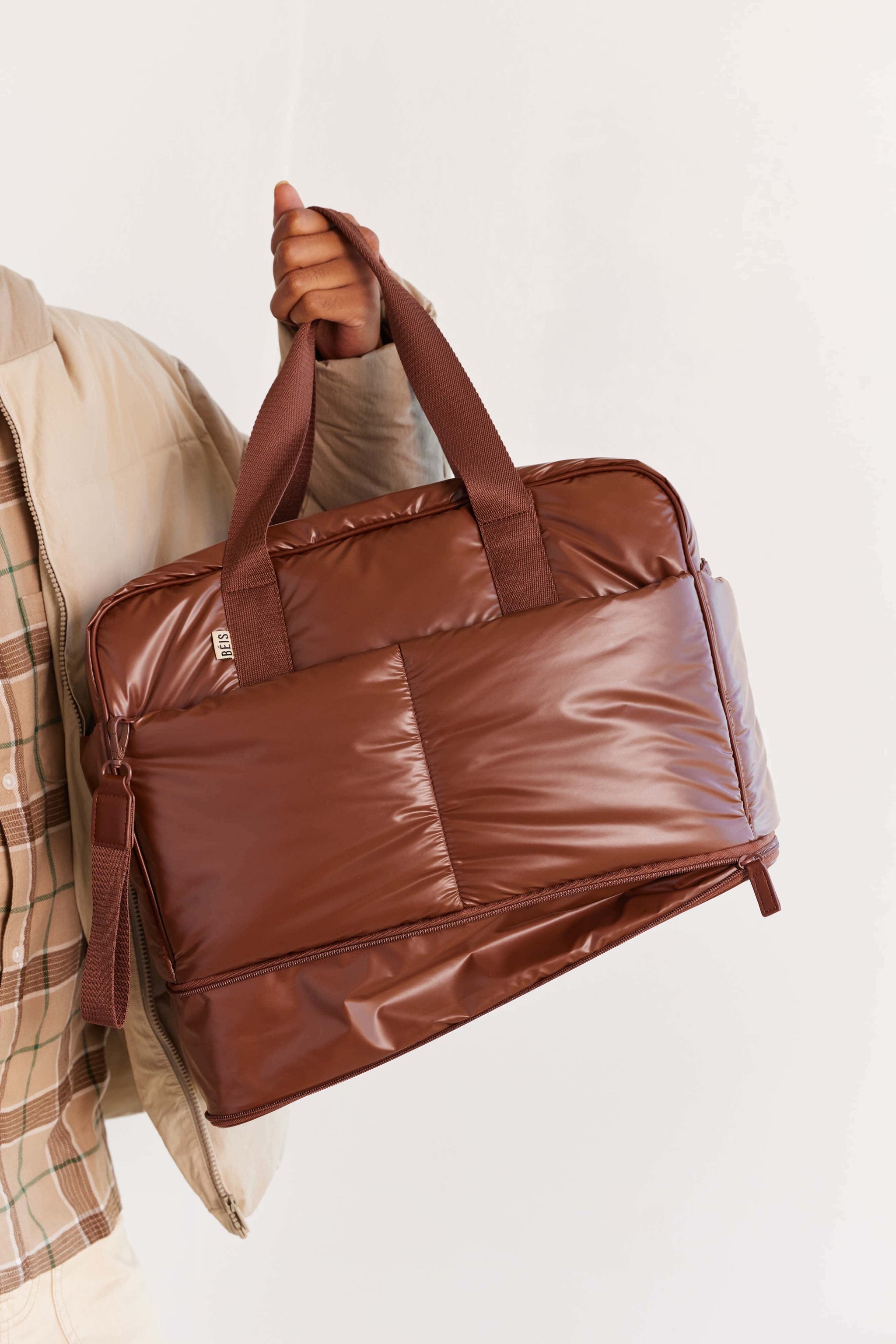 BÉIS 'The Expandable Duffle Bag' in Maple | BÉIS Travel UK