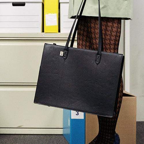 Black Work Tote - Designer Laptop Bag for Women